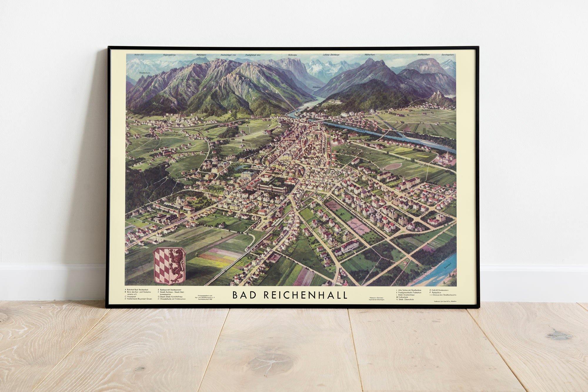 Historisches Stadtplan-Poster | Shop Bad Reichnehall – Bad Reichenhall Shop